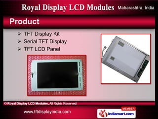 TFT Displays by Royal Display LCD Modules, Mumbai | PPSX