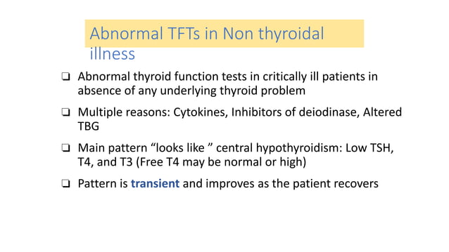 TFT interpretation- TSH, T4, T3, TPO Antibodies.pptx | Thyroid ...