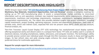 Project Report on TFT LCD Manufacturing Plant | PPTX