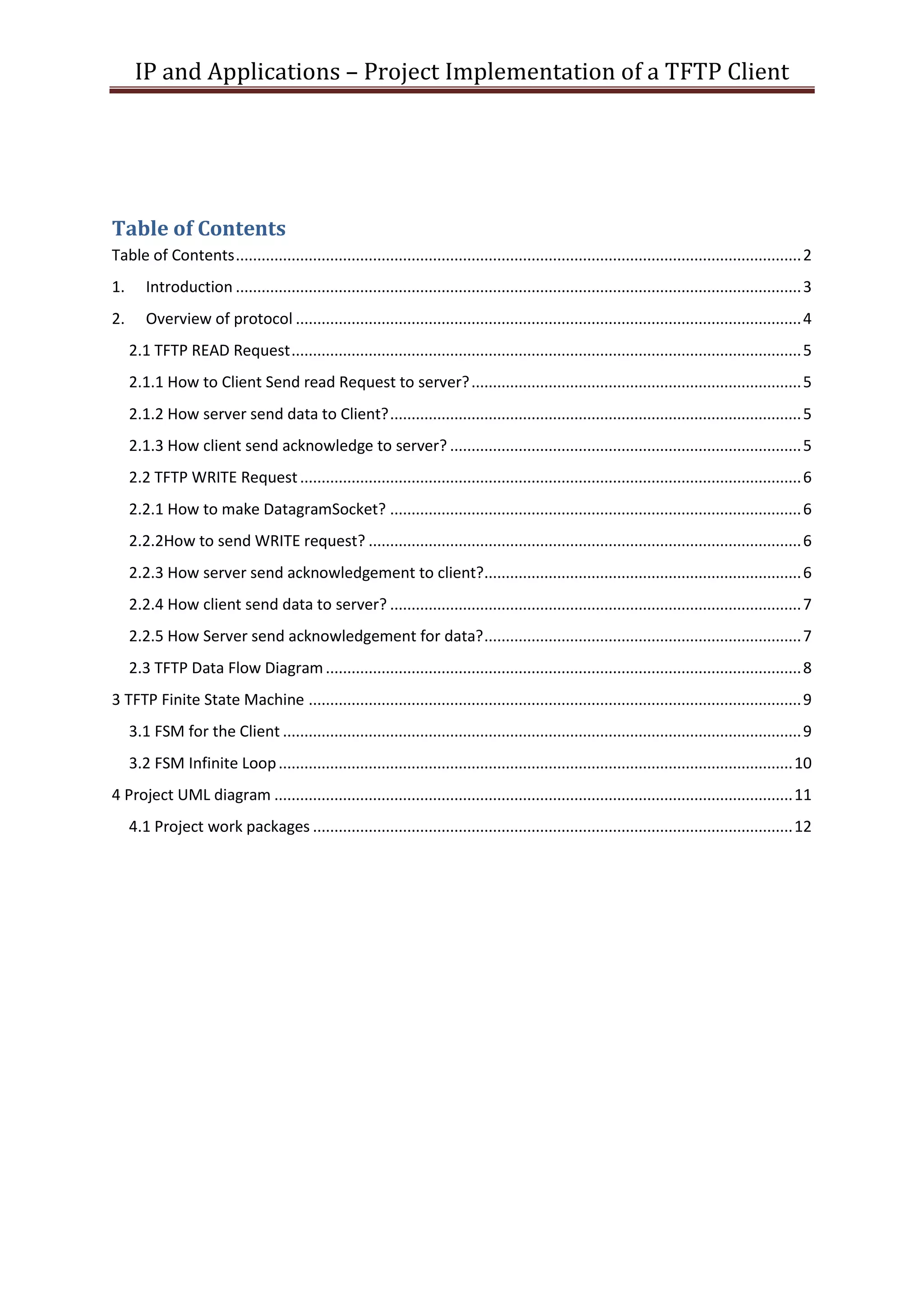 Tftp client server communication | DOCX