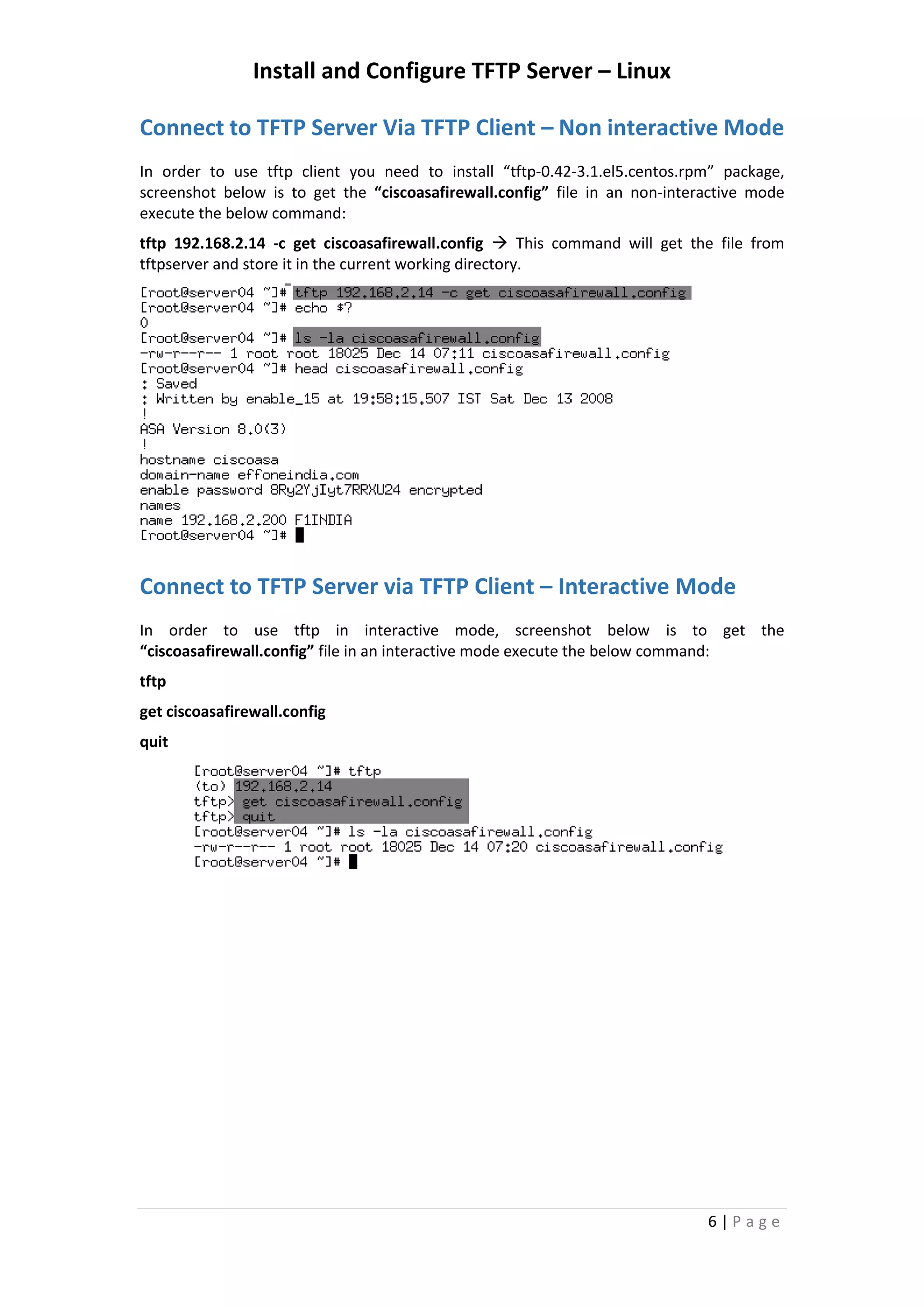 TFTP Installation Configuration Guide | PDF