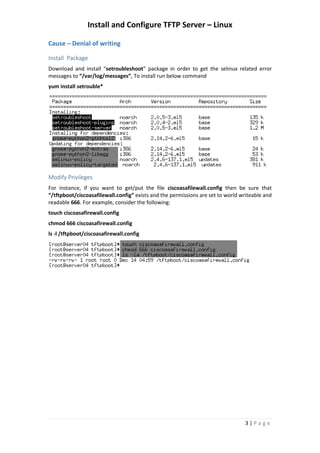 TFTP Installation Configuration Guide | PDF