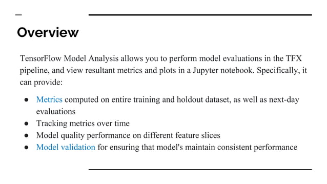 Model Drift Monitoring using Tensorflow Model Analysis | PPTX