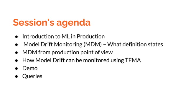 Model Drift Monitoring using Tensorflow Model Analysis | PPTX