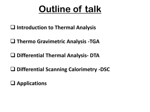 Thermal analysis-TG-DTA | PPTX