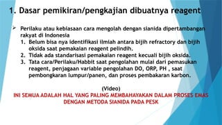 TG03 Paparan Penerapan Reagent Ramah Lingkungan (C₆Na₃O₃N₆) pengganti ...