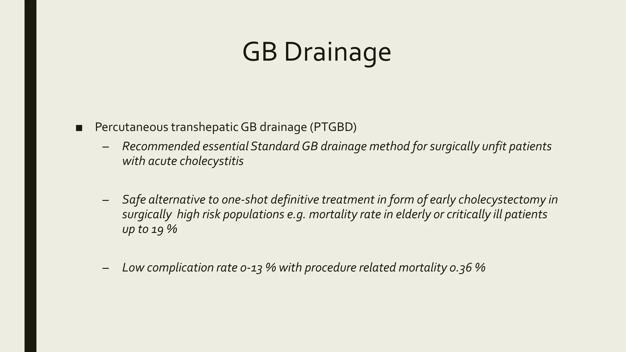 TG13: Updated Tokyo guidelines for acute cholecystitis | PPTX