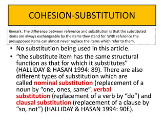 English Discourse - Cohesion and Coherence | PPTX