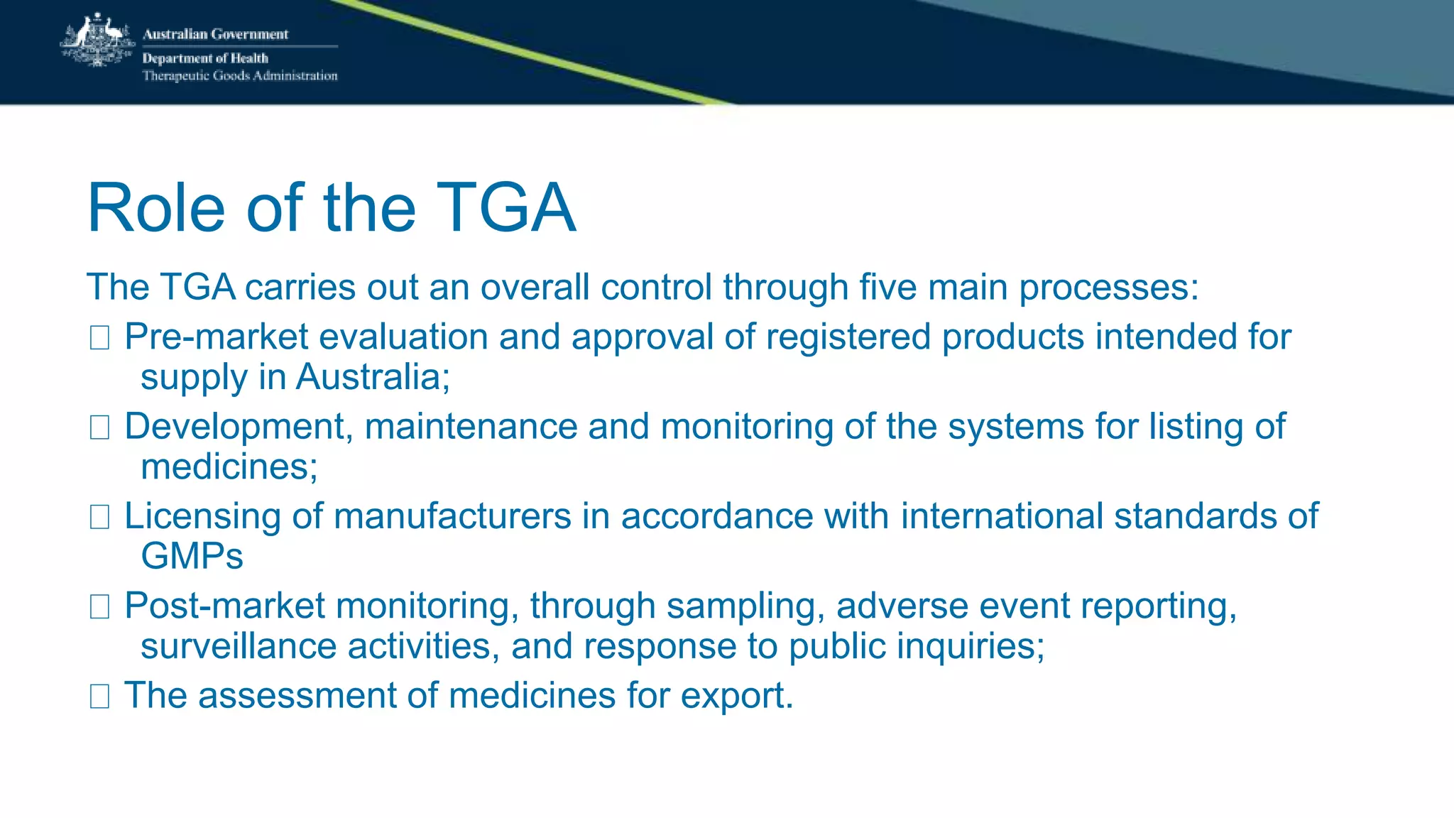 Therapeutic goods administration | PPTX