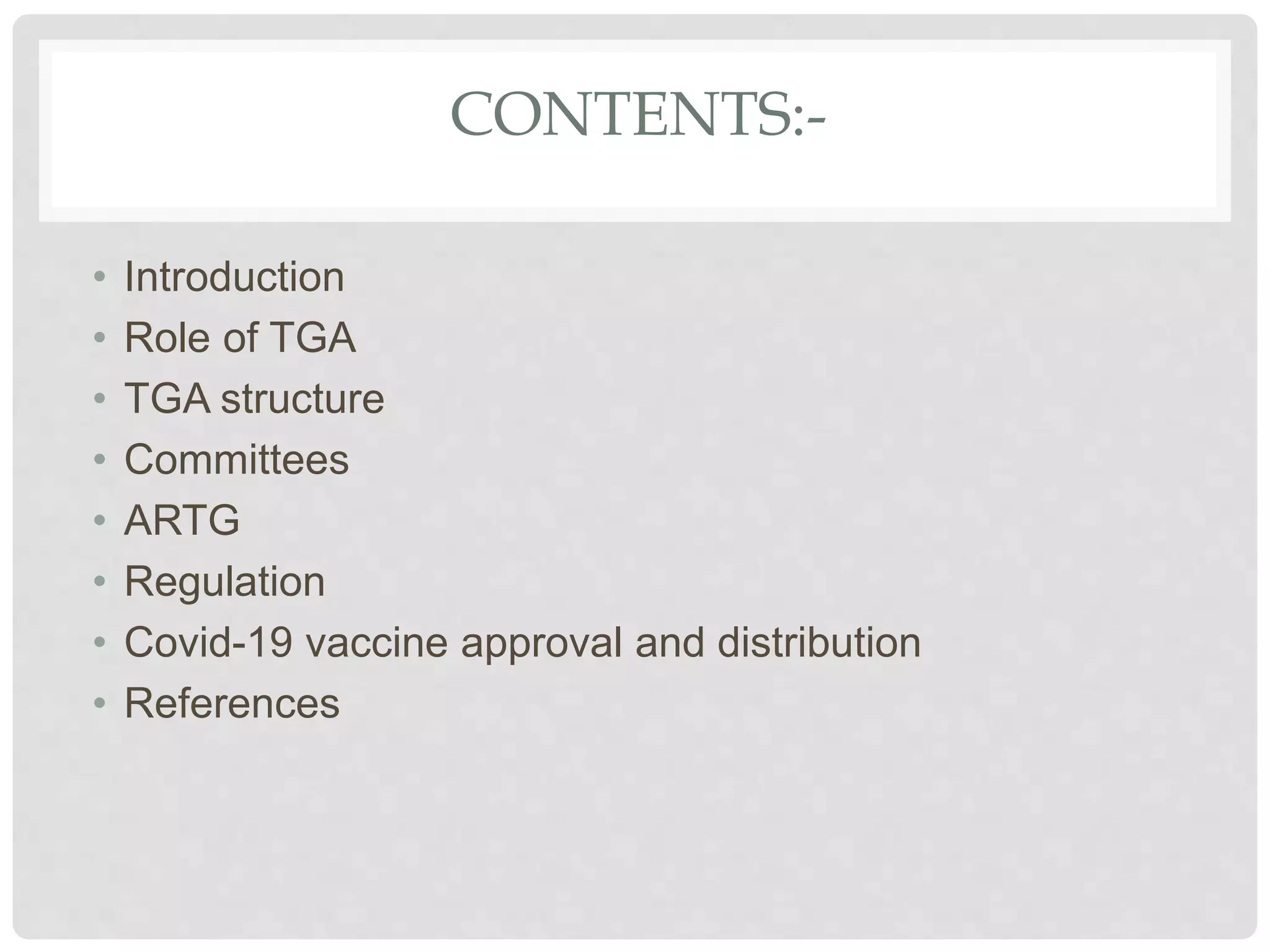 THERAPEUTIC GOODS ADMINSTRATION | PPTX