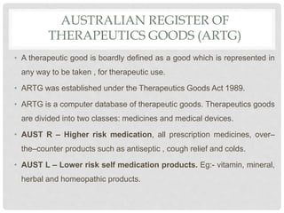 THERAPEUTIC GOODS ADMINSTRATION | PPTX