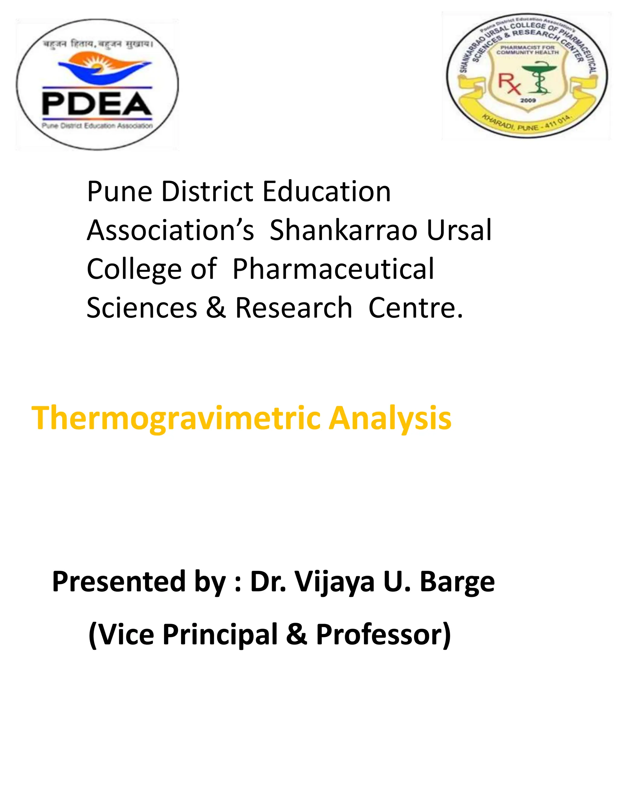 TGA.pptx principle, instrumentation, theory | PPTX
