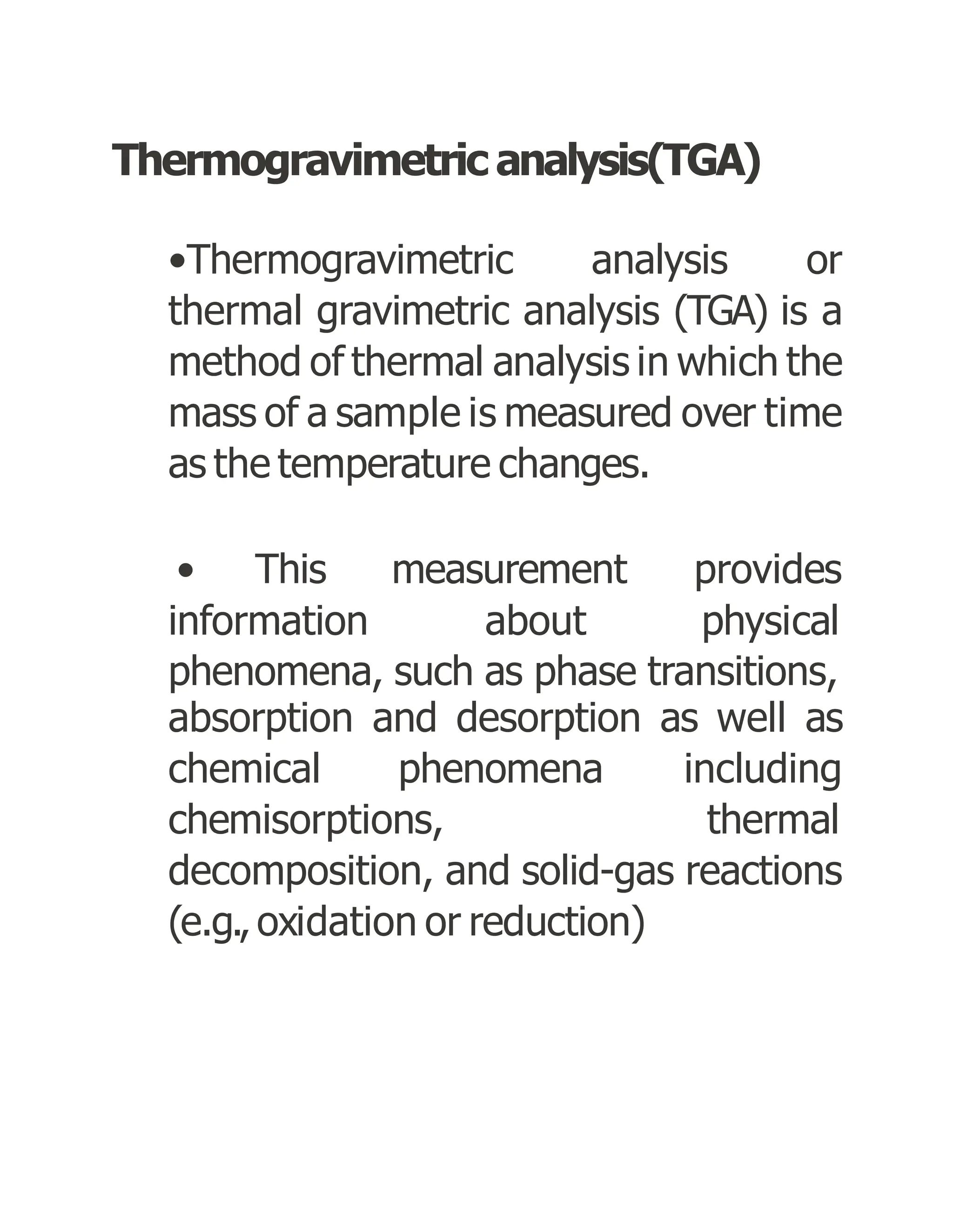 TGA.pptx principle, instrumentation, theory | PPTX