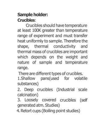 TGA.pptx principle, instrumentation, theory | PPTX