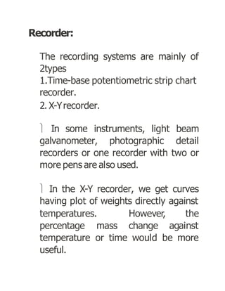 TGA.pptx principle, instrumentation, theory | PPTX