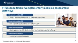 Complementary medicines MMDR reforms: Assessment pathways | PDF