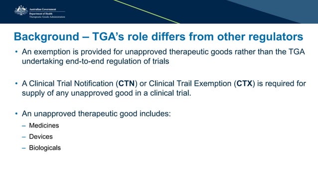 TGA Presentation: Using the online Clinical Trial Notification (CTN ...