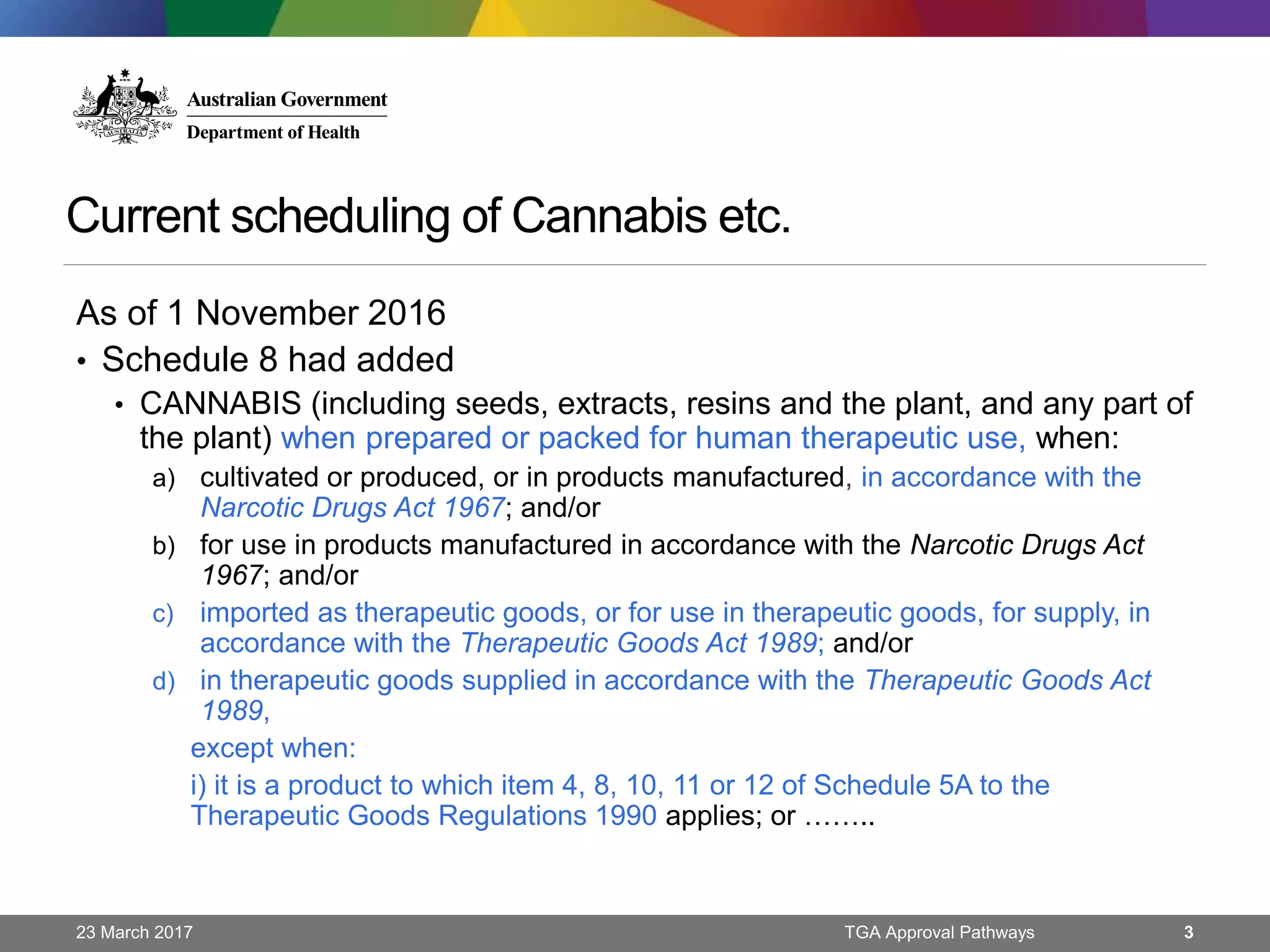 TGA Presentation: TGA Approval Pathways | PPTX