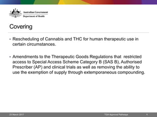 TGA Presentation: TGA Approval Pathways | PPTX