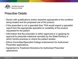 TGA Presentation: TGA Approval Pathways | PPTX