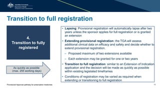 TGA presentation: Provisional approval pathway for prescription ...