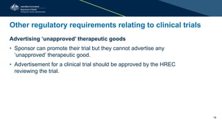 TGA Presentation: TGA’s Role in Clinical Trials Regulation and ...