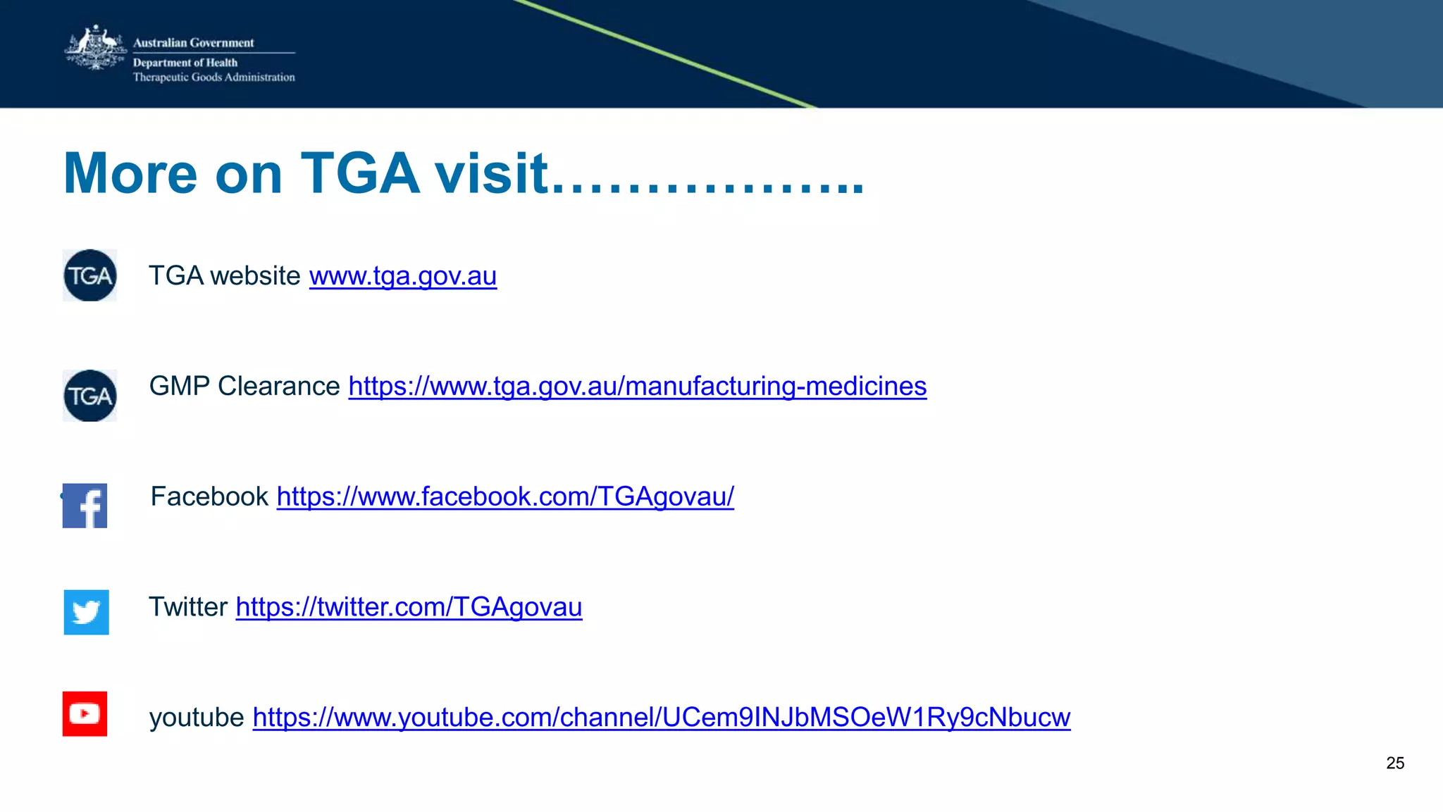 TGA webinar: The Good Manufacturing Practice (GMP) Clearance Framework ...