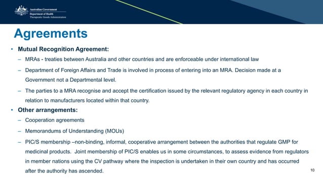 TGA webinar: The Good Manufacturing Practice (GMP) Clearance Framework ...