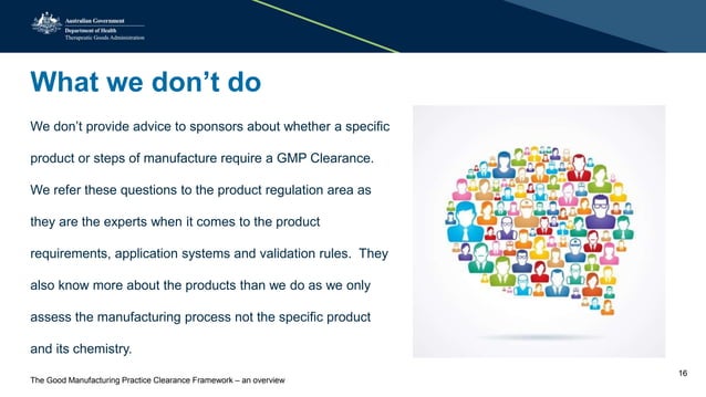 TGA webinar: The Good Manufacturing Practice (GMP) Clearance Framework ...