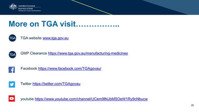 TGA webinar: The Good Manufacturing Practice (GMP) Clearance Framework ...