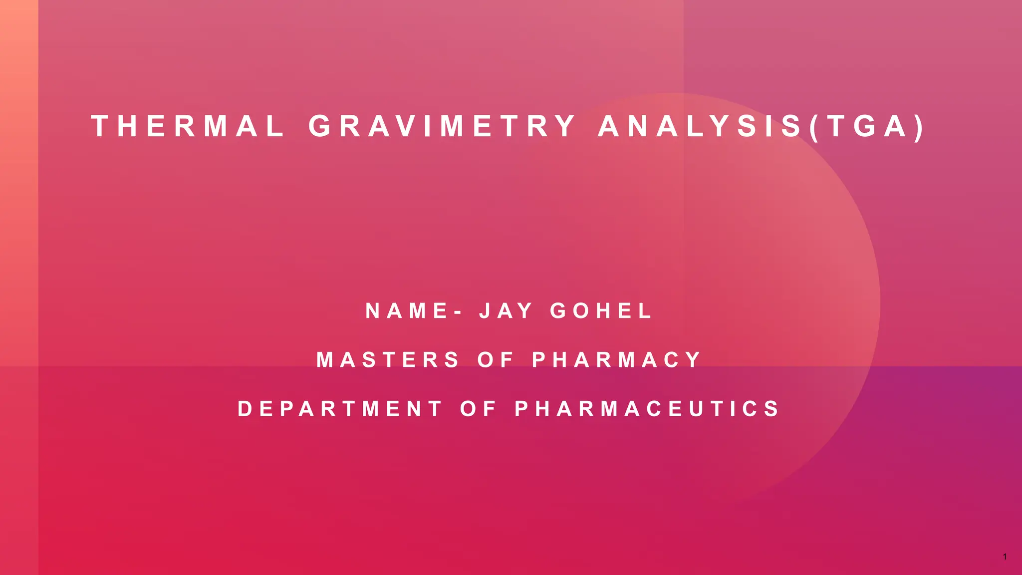 A presentation on Thermal gravimetry analysis (TGA) | PPTX