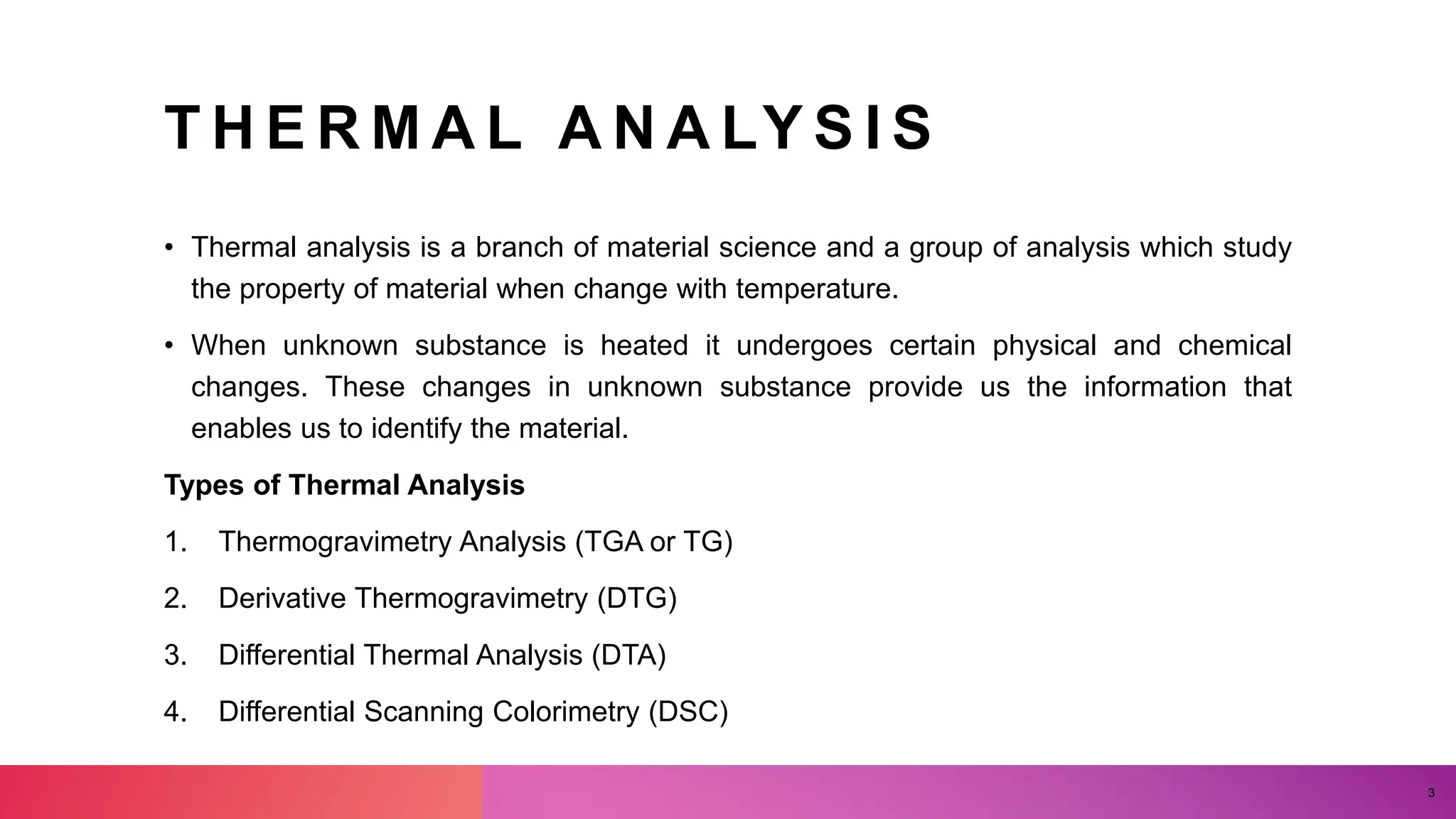 A presentation on Thermal gravimetry analysis (TGA) | PPTX