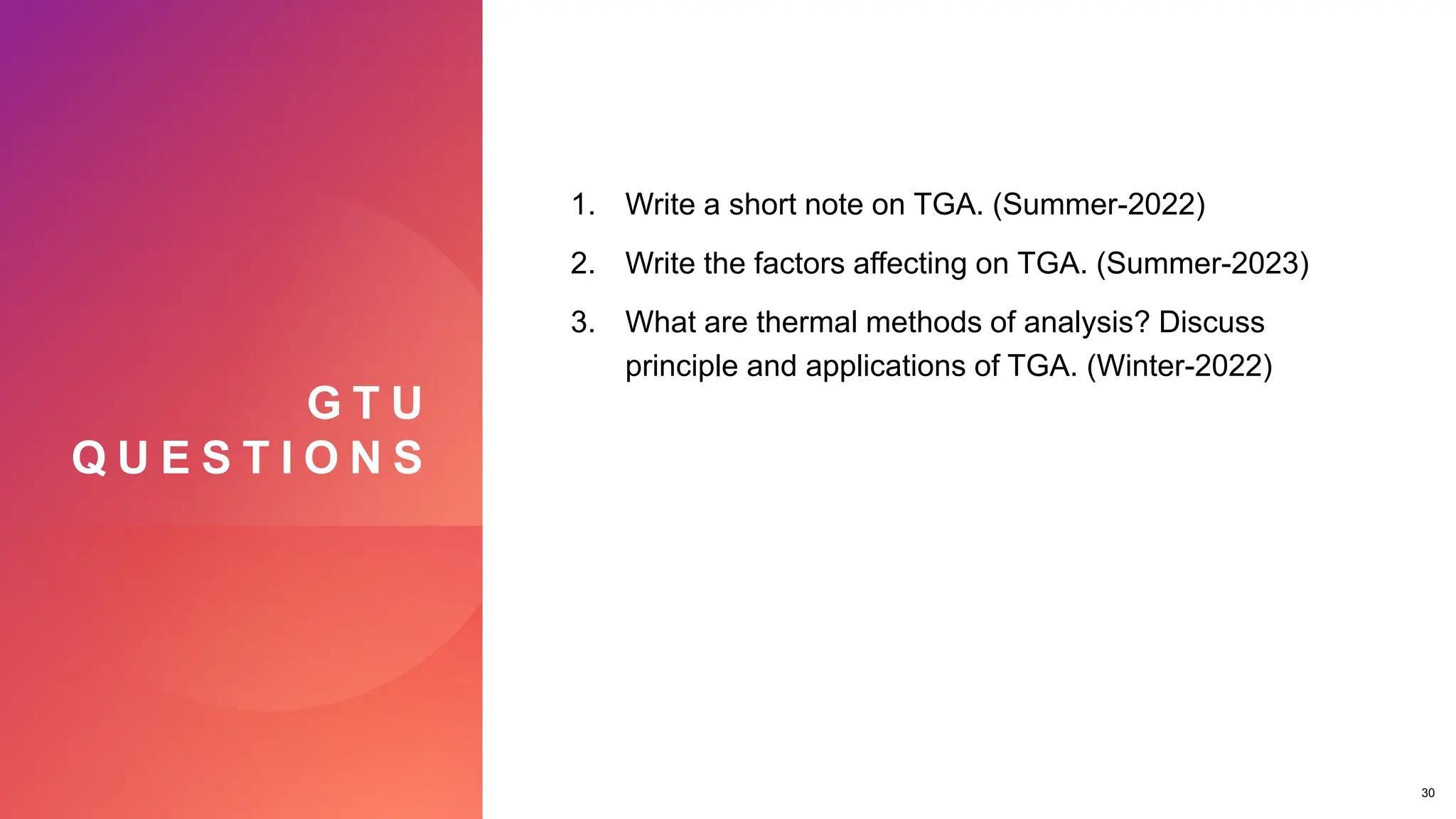 A presentation on Thermal gravimetry analysis (TGA) | PPTX