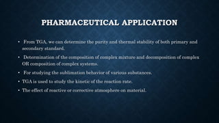 Thermogravimetric analysis methods ..... | PPTX | Chemistry | Science