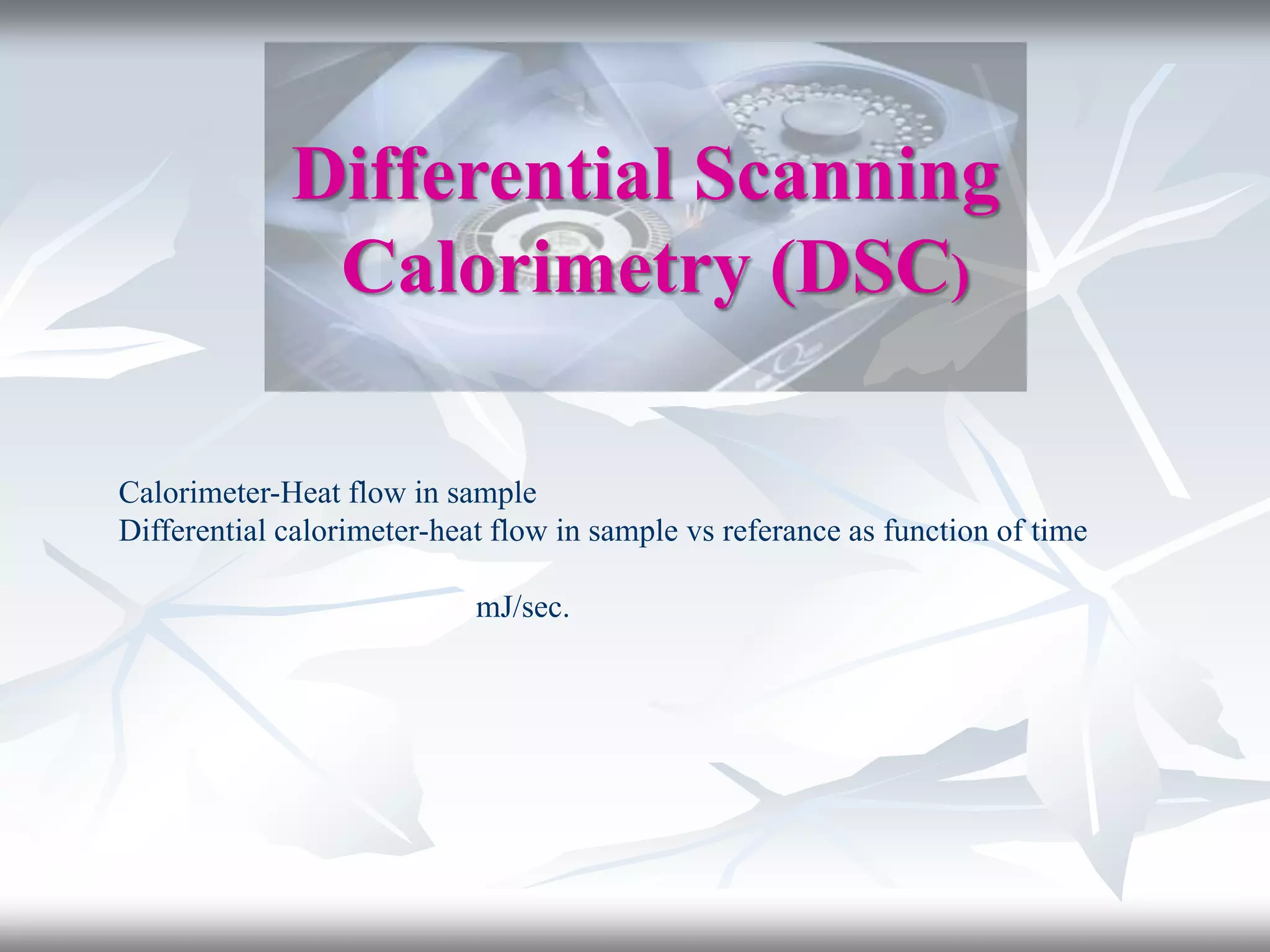 TGA and DSC ppt | PPTX