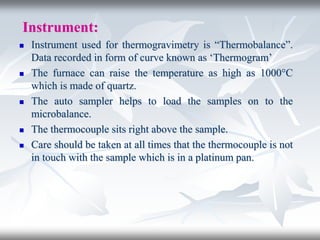 TGA and DSC ppt | PPTX