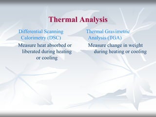 TGA and DSC ppt | PPTX