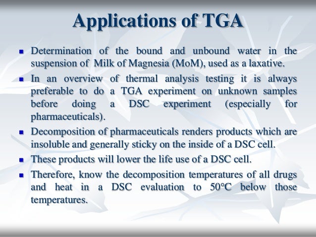 TGA and DSC ppt