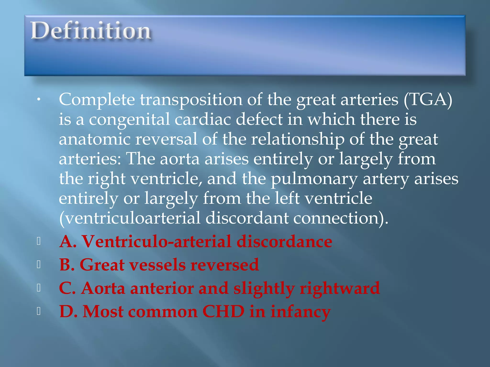 Transposition of Great Arteries;TGA,Firas Aljanadi,MD | PPT