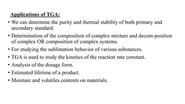 TGA Instrumentation.pptx | Chemistry | Science