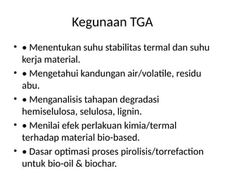Thermogravimetric Analysis (TGA) Material | PPTX
