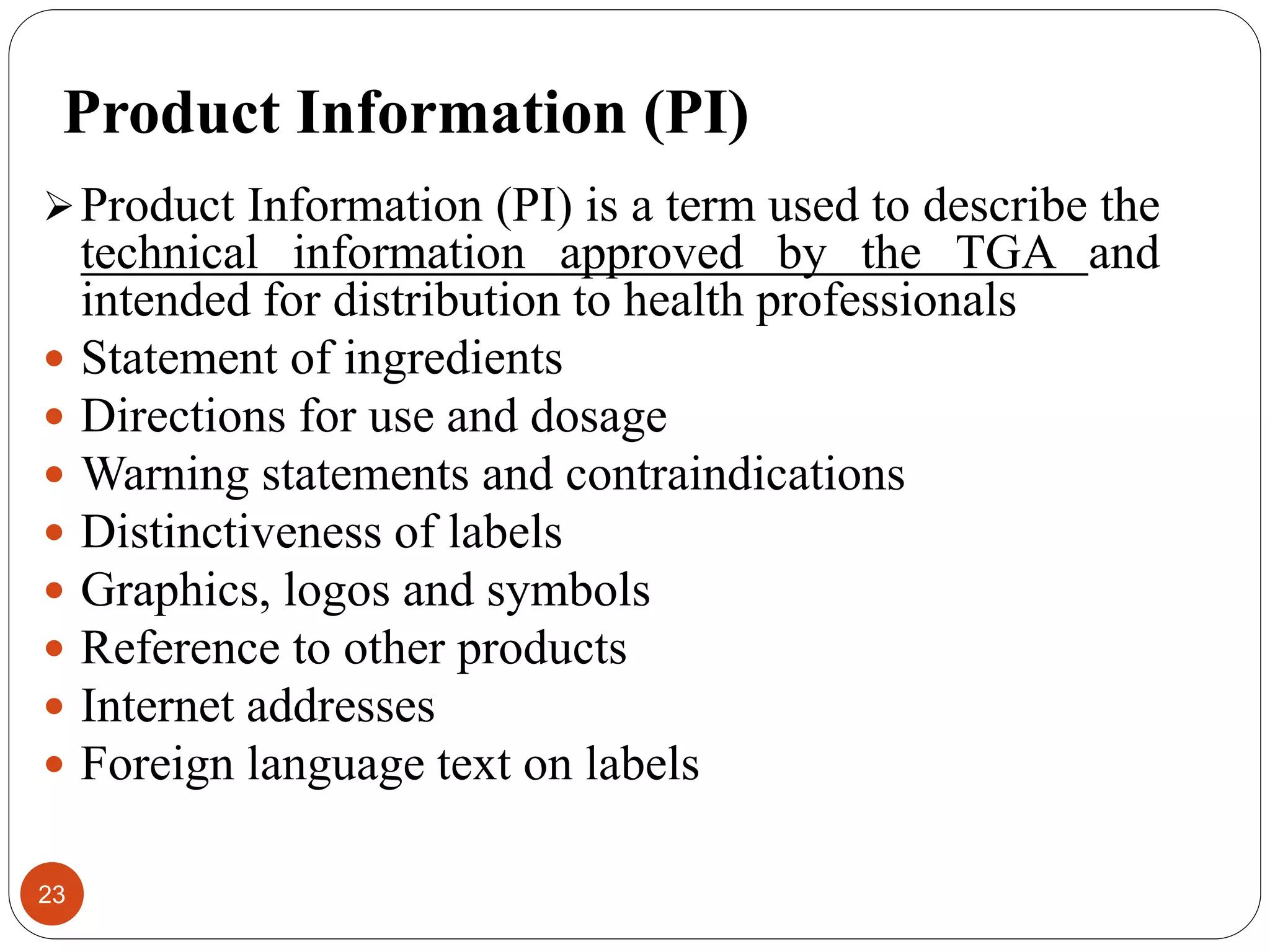 THERAPEUTIC GOODS ADMINISTRATION (TGA) and MHRA | PPTX