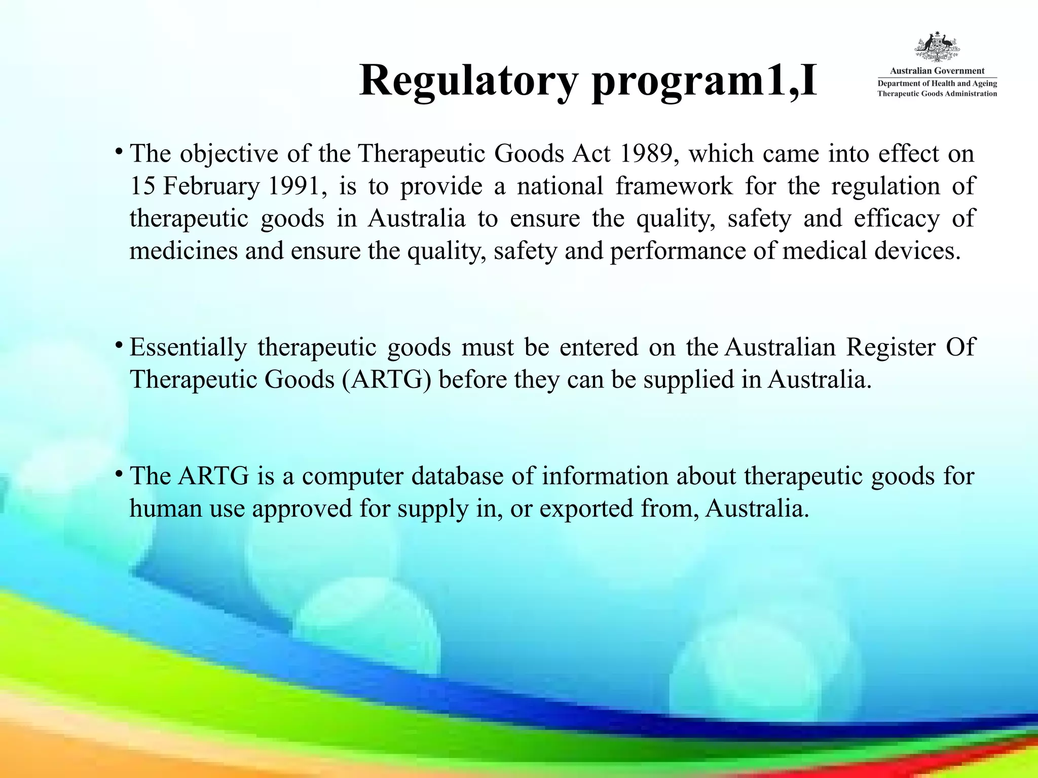 TGA, MHRA, MCC, MCA | PPT
