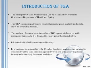 Therapeutic Good Administration | PPT