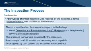 The TGA Pharmacovigilance Inspection Pilot Program: 2015-2016 | PPT