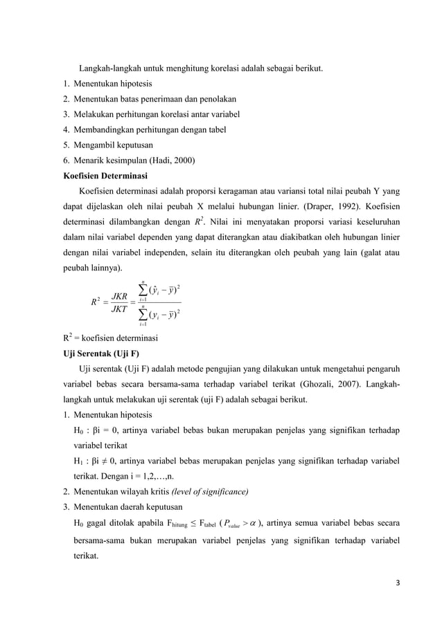 Regresi Linear Berganda | PDF