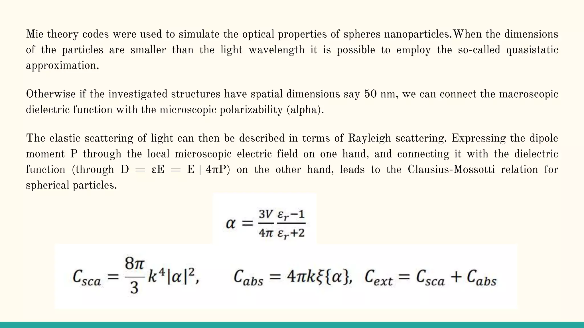 Optical properties of nanoparticles | PPTX