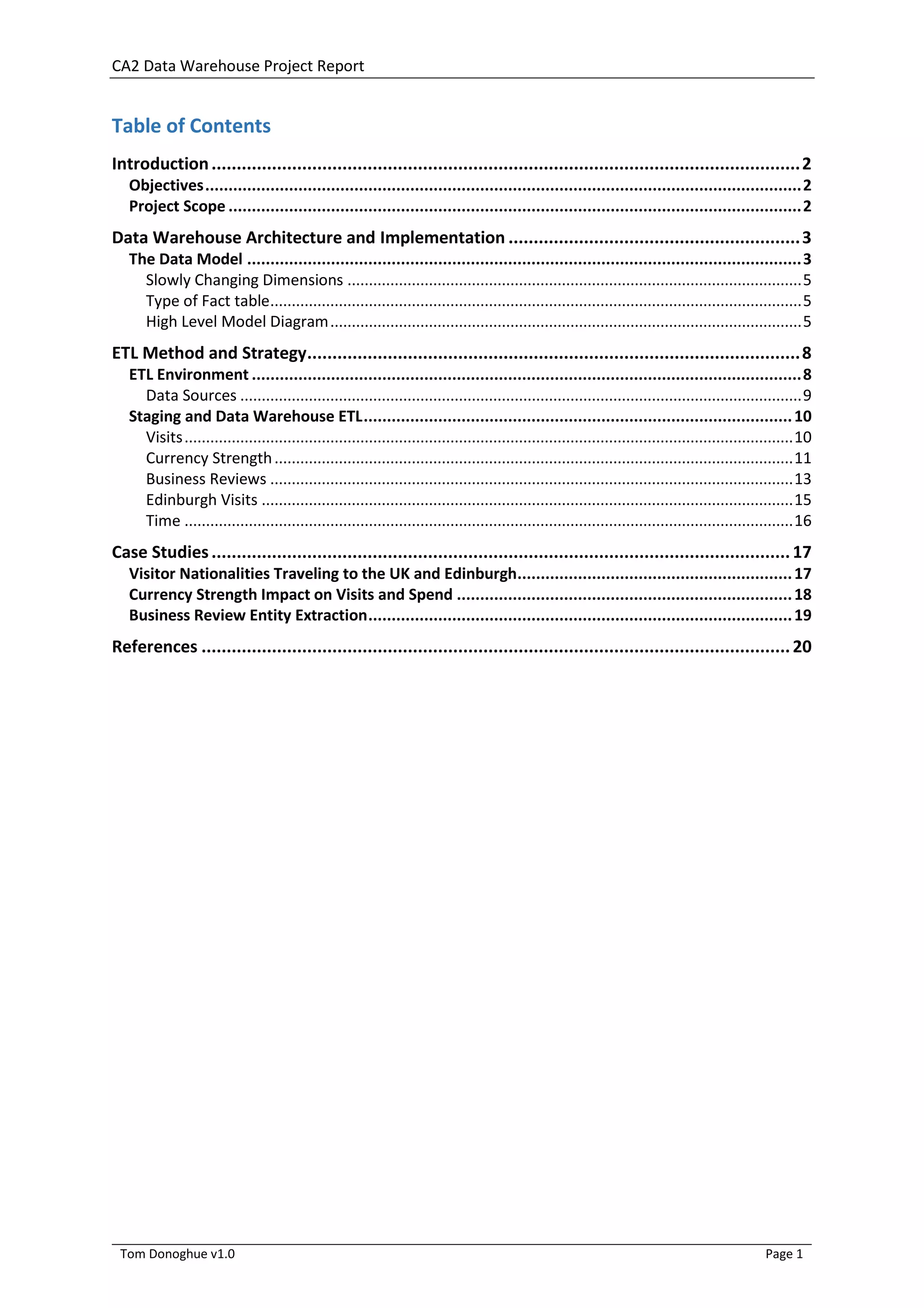 Data Warehouse Project Report | PDF