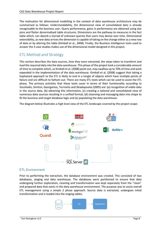 Data Warehouse Project Report | PDF | Databases | Computer Software and Applications