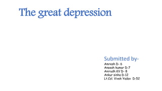the great depression of 1930s | PPTX